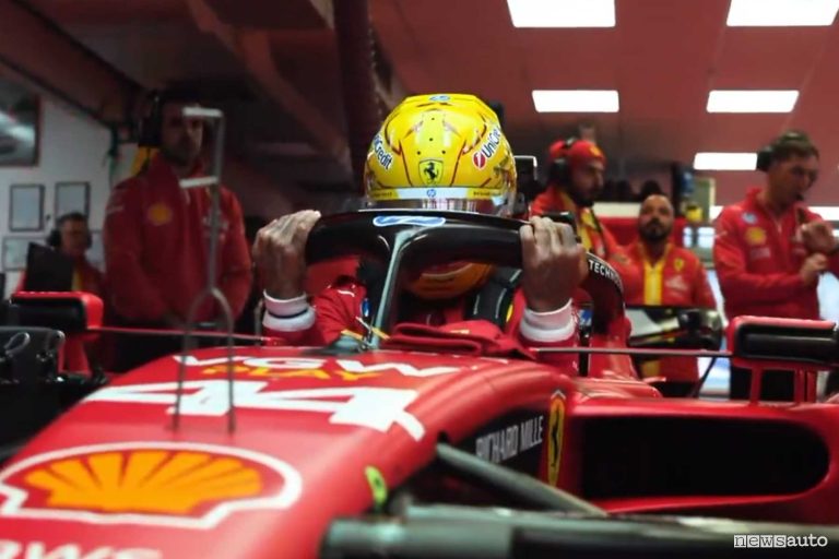 Incidente Hamilton con la Ferrari durante test privati a Barcellona